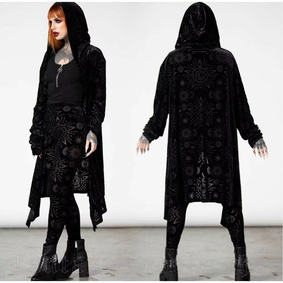 Killstar | Sweaters | Killstar Gothic Emo Malachite Burnt Velvet Long ...
